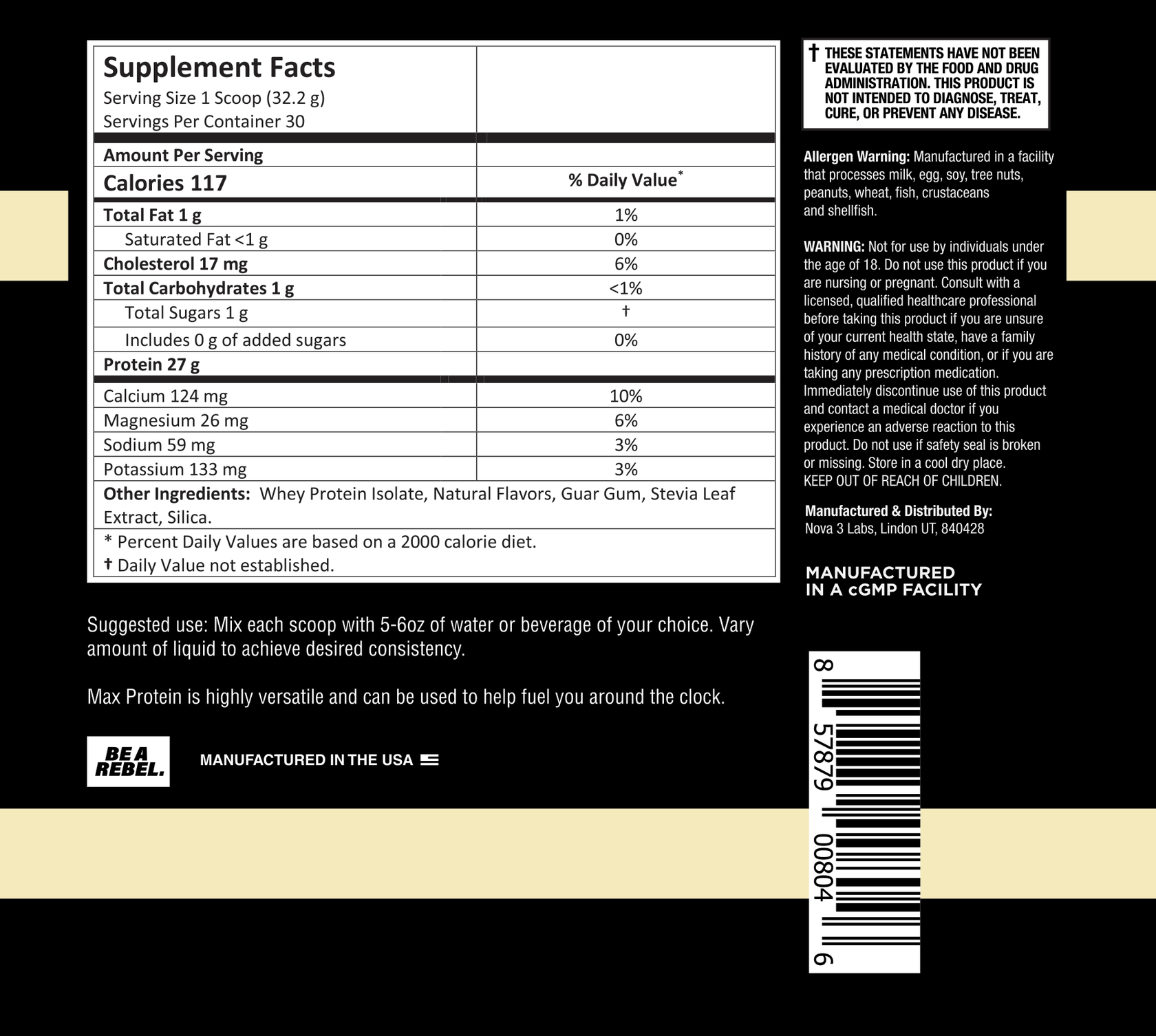 Max Protein Nova 3 Labs Protein Powder – KompleX Nutrition